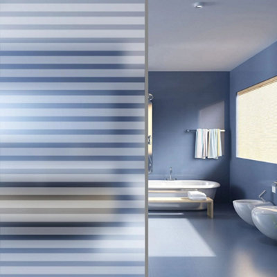 Window Film Frosted Stripes Design 0.9x10 m PVC