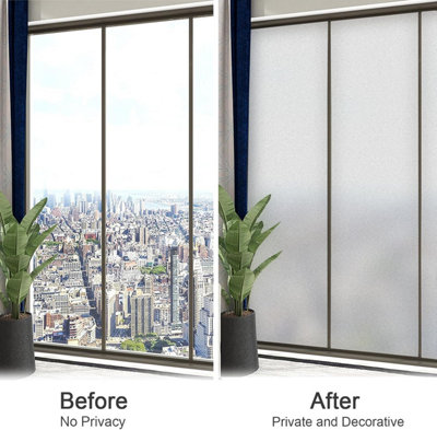 Window Film Privacy 40x200 cm Frosted Privacy Film Glass Windows Static ...
