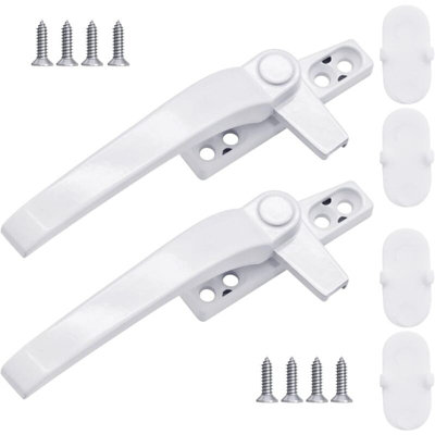 Window handles a pair of white universal aluminum alloy window handles ...