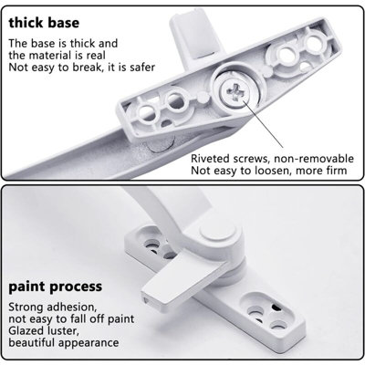 Window handles a pair of white universal aluminum alloy window handles ...