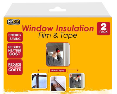 Window Insulation Kit Includes Insulation Film & Adhesive Tape Shrink ...