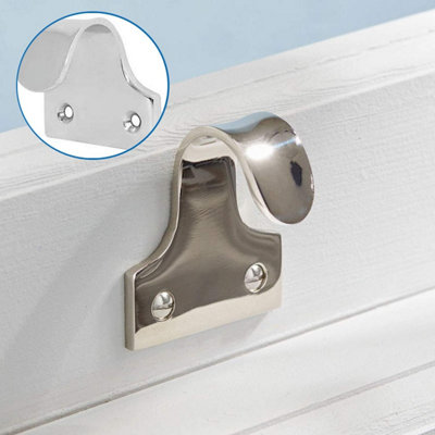 Window Sash Lift Finger Push/Pull Slide Grip Handle + Screws Hook Solid ...