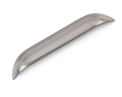 Windsor Kitchen Cabinets Shell Handle, 160mm Centres, Brushed Nickel
