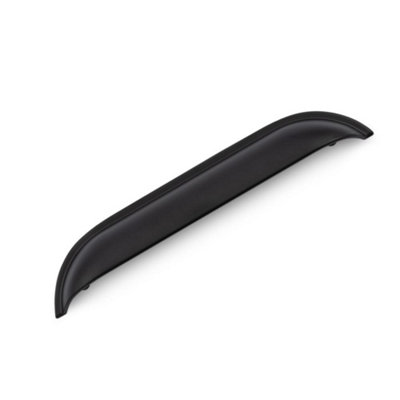 Windsor Kitchen Cabinets Shell Handle, 160mm Centres, Matt Black, Pack of 2