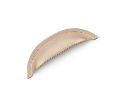 Windsor Kitchen Cabinets Shell Handle, 64mm Centres, Champagne Gold