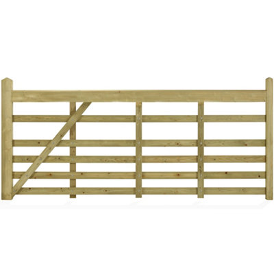 Windsor Rough Sawn Gate 3.6m Wide x 1.5m High - Right Hand Hung | DIY ...