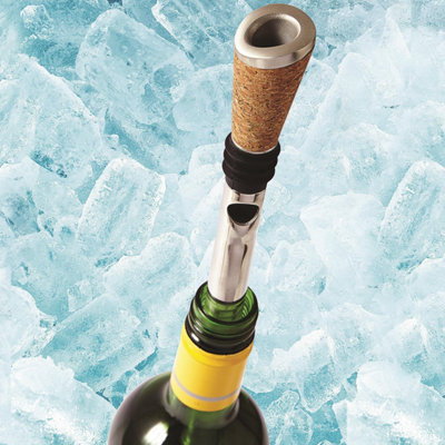 Wine Chiller Aerator Stick & Pourer Tool - Freezer Safe Stainless-Steel ...