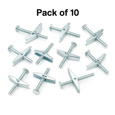 Wing Toggle Fixings M5 x 50mm with Machine Screws Plasterboard Hollow ...