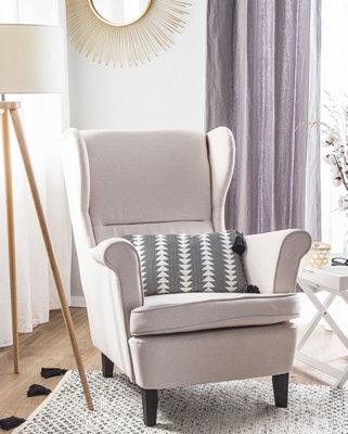 Wingback Chair ABSON Fabric Light Beige