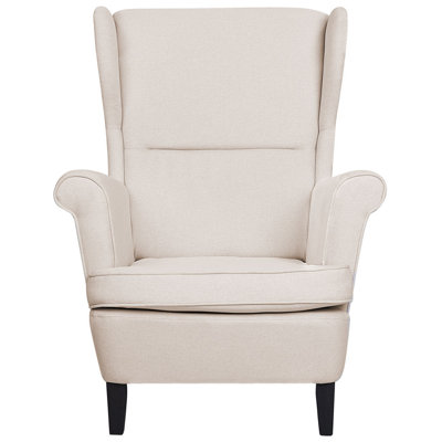 Wingback Chair ABSON Fabric Light Beige