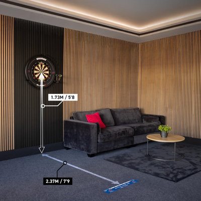 WINMAU - PDC Oche Line - High Visibility Throw Line Marker - Sticks To ...