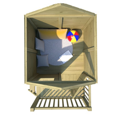 Winny Platform Playhouse with Veranda 6 x 5