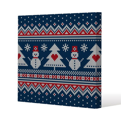 Winter holiday sweater design (canvas) / 120x 120 x 4cm