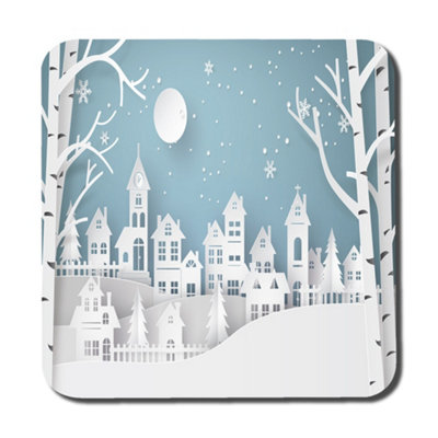 Winter snow urban countryside (coaster) / Default Title