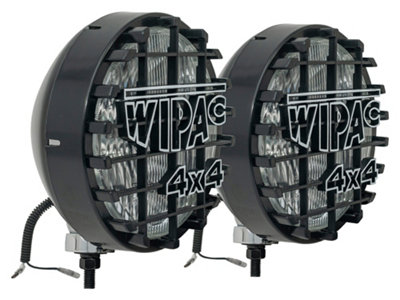 WIPAC Driving Lamp Pair Black 8" Light 100 Watt Fits All Models DA4088W