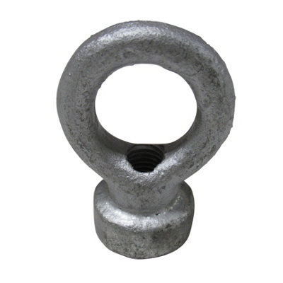 Wire Fencing Galvanised Eye Nut 10MM (M10 Wire Strainer Post Loop Ring)