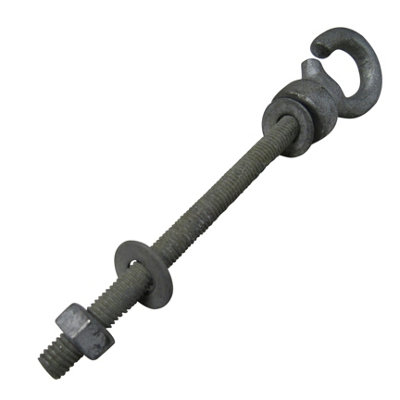 Wire Mesh Fencing Fixing Hooks (Galvanised End Post Single 3/8" 10MM 4")