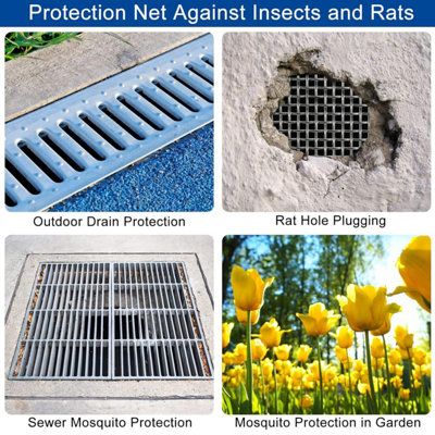 Wire Mesh Sheet 4 Pcs, Never Rust 304 Stainless Steel Fine Metal Rodent ...