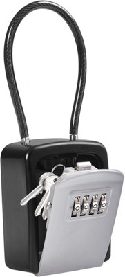 Wire Rope Key Box, 4 Digit Combination Security Key Box Outdoor ...