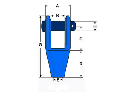 Wire Rope Open Spelter Socket 19MM 4.3T (Self Colour Terminating Block ...