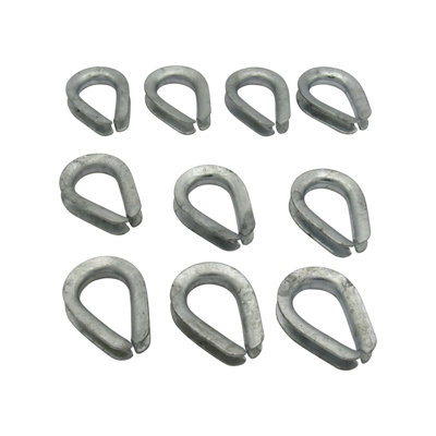 Wire Rope Thimbles 1/2" US Fed x10 (12MM FF-T276B Type 3 Galvanised)