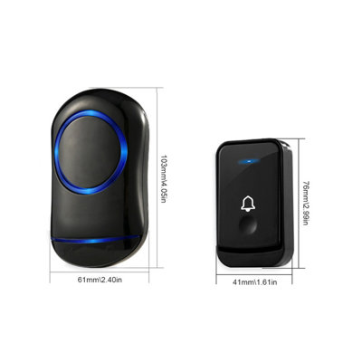Wireless Door Bells Waterproof 1000ft Long Range Plug in Home Cordless ...