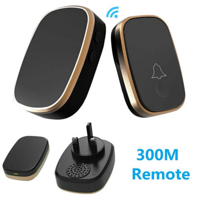 Wireless Doorbell 300M Range Plug-in Door Bells Cordless 45 Chimes Home ...