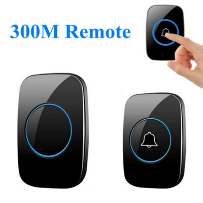 Wireless Doorbell Kit, 300m Range, Waterproof Bell Push & Plug-in Chime