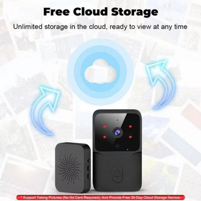 Wireless Doorbell with Camera 150 m Electronic Doorbell Kit with Plug ...