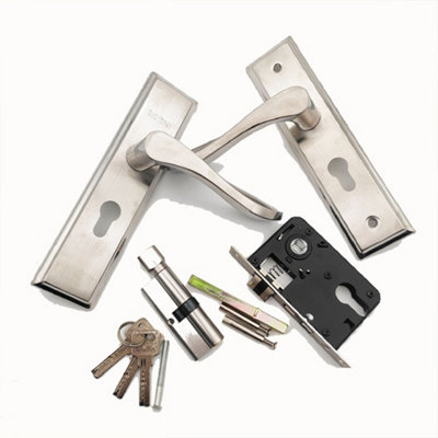 Wireless Handle Door Lock Panel With Keys Aluminium For Home Bedroom ...