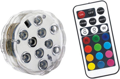 Wireless LED Colour Changing Lights with 10 Bright RGB LEDs & Remote ...
