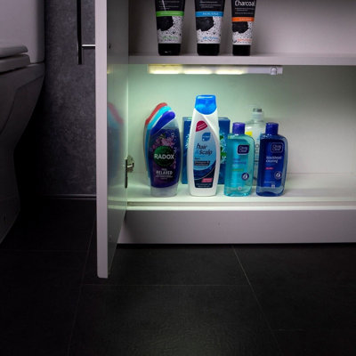 Wireless Motion Sensor LED Strip Light - Battery Powered Wall Mountable ...