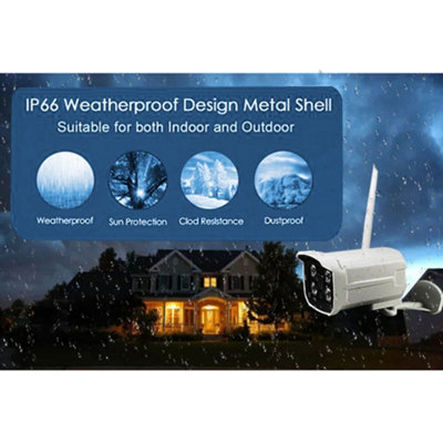 Wireless Security CCTV System with 4 IP Cameras, 8CH NVR (Hard Disk Not ...