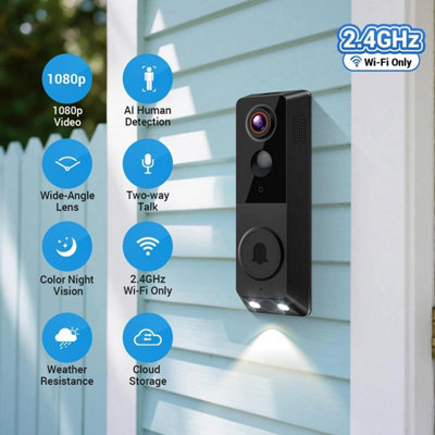 Wireless Video Doorbell Camera 2 4G WiFi Night Vision Security