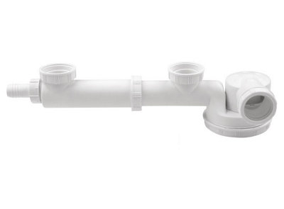 WIRQUIN DOUBLE SPACE SAVING KITCHEN SINK DRAIN WASTE TRAP 1 1/2" X 40MM ...