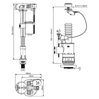 Wirquin Jollyflush and Jollyfill Air Dual Flush Cable Operated ...