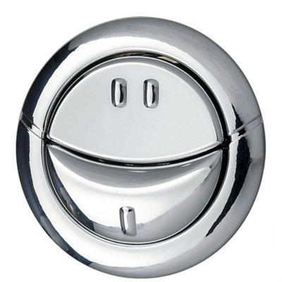 Wirquin Jollyflush Dual Flush Chrome Push Button Replacement | DIY at B&Q