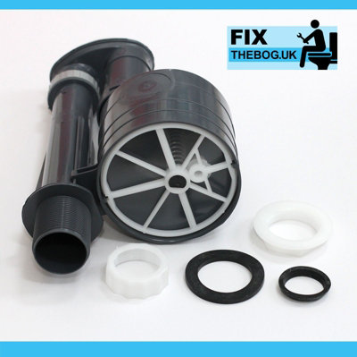 Wirquin Metro Rapid 3 Part Round Lever Flush Syphon 7.5 inch, Grey ...