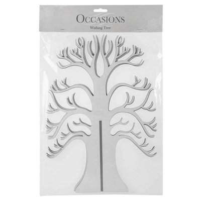 WISHING TREE 35CM - Wishing Tree: Plywood: 35cm x 3mm: White - Occasions