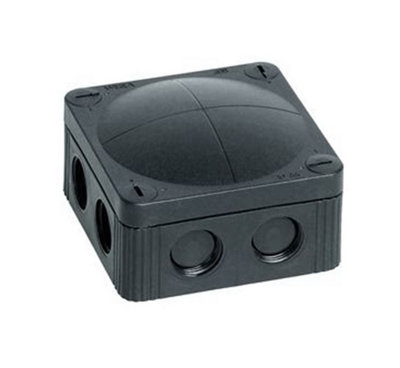 Wiska COMBI 308/5 IP66 Junction Box with Terminals Black