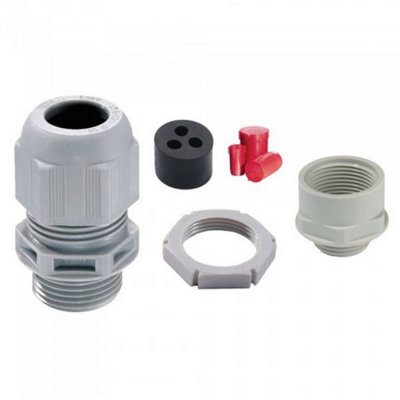 Wiska IP68 PVC Cable Gland Kit for 2 x 16mm tails + 1 x 16mm Earth ...