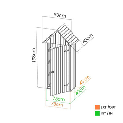 Wissant Wooden Sentry Shed 3 x 2
