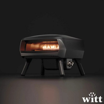 Witt Piccolo Rotante Gas Powered 13" Pizza Oven 5 Piece Bundle in Black ...