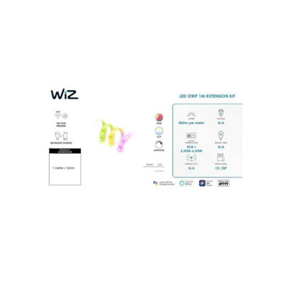 WiZ LED Smart Coloured Light Strip 1 Meter Extension