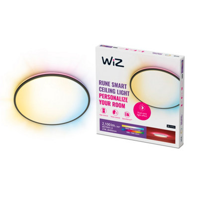 Wiz Tunable White and RGB Aura Smart Connected WiFi Ceiling Mounted ...
