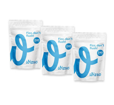 Wizso Toilet Water Saver Refill Pouch - Pack of 3