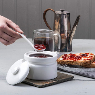 WM Bartleet & Sons Porcelain Wide Sugar, Jam and Mustard Pot with ...