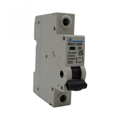 WMC106B 6A Type B Miniature Circuit Breaker (MCB)