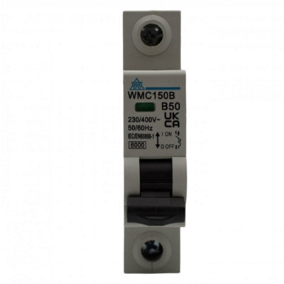 WMC150B 50A Type B Miniature Circuit Breaker (MCB)