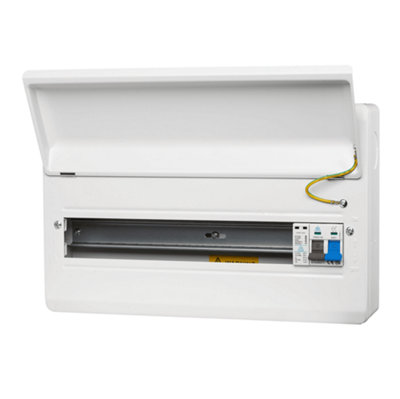 WME18/SP 18 Way Metal Consumer Unit with 100A Main Switch and Surge ...